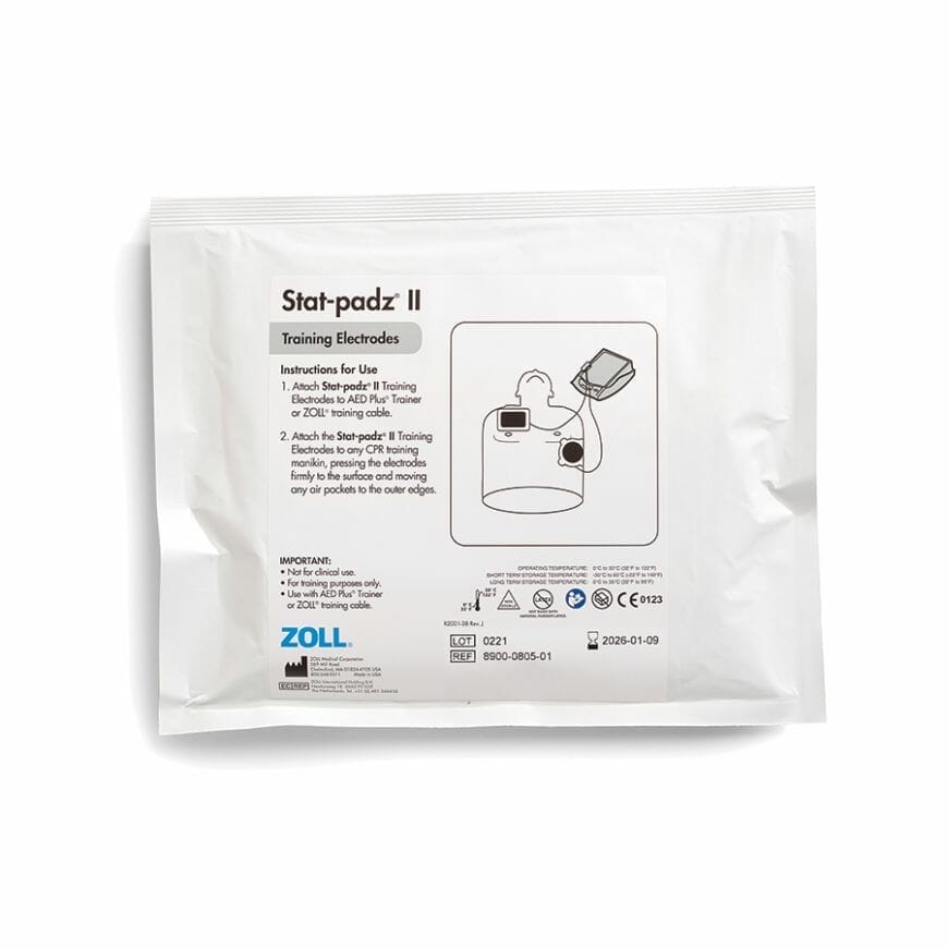ZOLL AED Plus TRAINING Electrode Stat Padz II - Shop Vitali